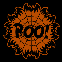 Boo Spider Web with Bats - StoneyKins