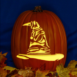 Sorting Hat Pumpkin Stencil