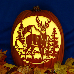 deer pumpkin template