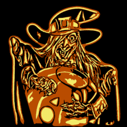 pumpkin carving witch pattern