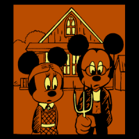 Mickey and Minnie American Gothic - StoneyKins