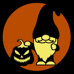 Garden Gnome with Pumpkin 01 - StoneyKins