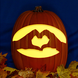 hand pumpkin stencil