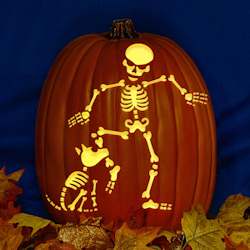 dog bone pumpkin stencil