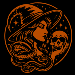 Witch with Snake and Skull 01 - StoneyKins