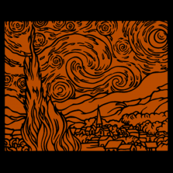 starry night stencil