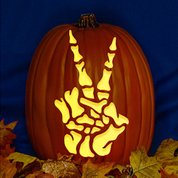 skeleton hand pumpkin stencil