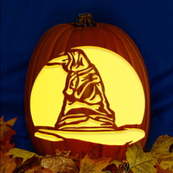 Sorting Hat Pumpkin Stencil