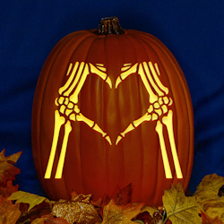 hand pumpkin stencil