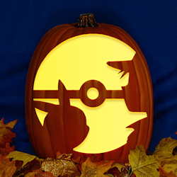 pikachu stencil pumpkin