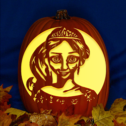 princess pumpkin template